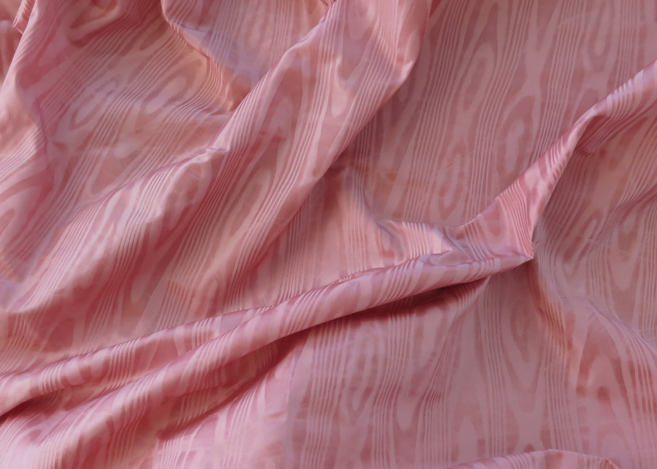 TAFm-02, Moiré silk taffeta, old rose, 135 cm wide, per meter | tafm-02